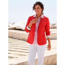 Jackenblazer Casual Looks "Jersey-Blazer", Damen, Gr. 54, erdbeere, 76% Polyester, 20% Viskose, 4% Elasthan, Blazer Jackenblazer