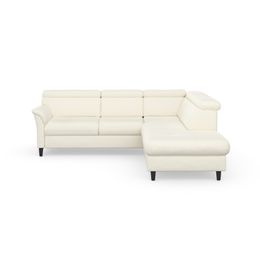 Sit & More Ecksofa SIT & MORE "Marano L-Form", beige (creme), B:252cm T:216cm, 98% Polyester, 2% Polyamid, Sofas, Ecksofa, inklusive Kopfteilverstellung, wahlweise mit Bettfunktion, Bettkasten