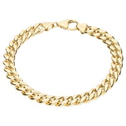 Armband Luigi Merano "Armband Panzerkette, Panzerarmband, teilmassiv, Gold 585", gold, Armb&auml;nder, Damen, Gelbgold 585, Armband