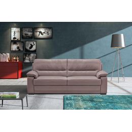 2,5-Sitzer Egoitaliano "Doris, modernes Designersofa, Ledersofa mit erstklassiger Sitzqualit&auml;t", beige (safari), B:192cm H:90cm T:93cm, Leder &raquo;BULL&laquo; (echtes Rindsleder). Geschliffenes, pigmentiertes und behandeltes Rindsleder mit einer Dicke von 1, 3-1, 5 mm. Dieses Leder zeigt eine ziemlich weiche Hand mit einem halb undurchsichtigen Aussehen. Es handelt sich um ein gesch&uuml;tztes Leder. Eine leicht
