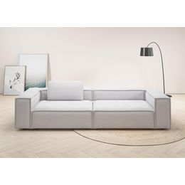 3-Sitzer Home Affaire "Watertown moderner 3-Sitzer", grau (light, grau), B:306cm H:68cm T:118cm, 94% Polyester, 6% Nylon, Sofas, 3-Sitzer, extra breites Sofa mit in eleganten Bez&uuml;gen & gro&szlig;z&uuml;giger Sitzfl&auml;che