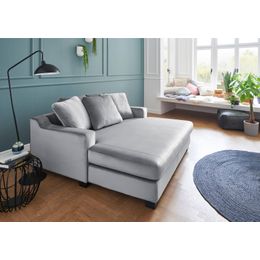 XXL-Sessel "Nobel", grau (silbergrau), B:158cm H:89cm T:173cm, ATLANTIC HOME COLLECTION, Sessel, XXL-Sessel, Megasessel, Loveseat, inkl. 5 R&uuml;ckenkissen, frei im Raum stellbar