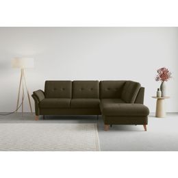 Sit & More Ecksofa SIT & MORE "G&ouml;teborg", gr&uuml;n (khaki), B:250cm H:90cm T:226cm, Sofas, Ecksofa, inkl. Sitztiefenverstellung, wahlweise mit Bettfunktion & Bettkasten