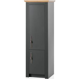 Hochschrank OTTO HOME "KS-Westminster", grau (grau dunkel), B:66cm H:202cm T:62cm, Schr&auml;nke, Hochschrank, im romantischen Landhausstil, H&ouml;he 202 cm, exclusiv by Otto
