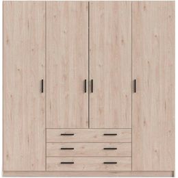 Kleiderschrank Inosign "Sprint Dreht&uuml;renschrank, Aufbewahrung Kasten Schrank Stauraum", braun, B:195,5cm H:200,4cm T:49,8cm, Holzwerkstoff, Schr&auml;nke, Kleiderschrank, Breite 98,5/147 oder 195,5 cm, je mit Einlegeb&ouml;den und Kleiderstange