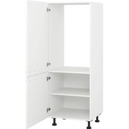 K&uuml;hlumbauschrank KOCHSTATION "KS-Scafa" mit T&uuml;r f&uuml;r integrierten K&uuml;hlschrank 880mm", wei&szlig; (wei&szlig;, zement hell), B:60cm H:150cm T:56cm, Schr&auml;nke, K&uuml;hlumbauschrank, Breite/H&ouml;he: 60/150 cm, wahlweise T&uuml;ranschlag rechts oder links
