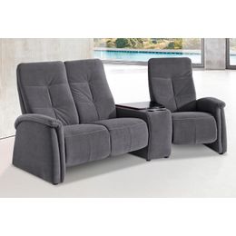 3-Sitzer exxpo - SOFA FASHION "Tivoli, Kinosofa mit Tischablage & Stauraumfach, man. Relaxfunktion", grau (anthrazit), B:258cm H:109cm T:97cm, Softlux-Kunstleder;NaturLeder;Luxus-Microfaser, &raquo;Aqua Clean&laquo; (50% Polyester, 35% Polyacryl, 15% Polyamid), Sofas, 3-Sitzer, mit Relaxfunktion