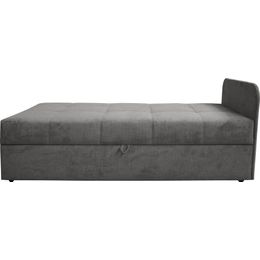 Schlafsofa Alina "Marla", grau (anthrazit xbo 9), B:205cm H:73cm T:91cm, Struktur fein XBO (100% Polyester), Sofas, Schlafsofa, inkl. Stauraum, Armlehne wahlweise links ode rechts