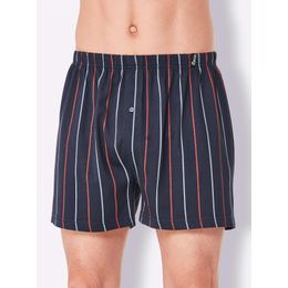 King&acute;S Club Boxershorts KINGS CLUB, Herren, Gr. 10, 3 Stk., blau (marine, gestreift, marine, marine, kariert), 100% Baumwolle, Unterhosen Boxershorts