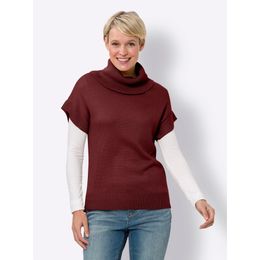 Pullunder Classic Basics "Pullunder", Damen, Gr. 44, rot (bordeaux), 100% Polyacryl, unifarben, Pullover Pullunder