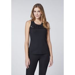 Sporttop Chiemsee, Damen, Gr. L (40), deep schwarz, 80% Polyester, 20% Elasthan, Rundhals, Tops Sporttop