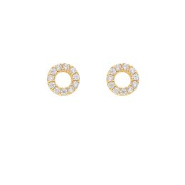 Adelia&acute;s Paar Ohrstecker ADELIA&acute;S "333 Gold Ohrringe Ohrstecker mit Zirkonia &Oslash; 6,2 mm", gold, Ohrringe, Damen, Gelbgold 333, Paar Ohrstecker