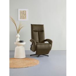 Sit & More TV-Sessel SIT & MORE "Tycoon", gr&uuml;n (olive), B:74cm H:117cm T:85cm, 100% Polyester, Sessel, TV-Sessel, wahlweise manuell, mit zwei Motoren oder mit Akku oder mit 2 Motoren