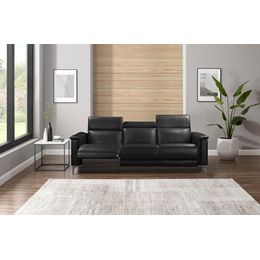3-Sitzer OTTO HOME "LUND B: 222 cm - OTTO. Verl&auml;ssliche Qualit&auml;t. Mit Relaxfunktion", schwarz, B:222cm H:97cm T:100cm, Kunstleder 100% Polyurethan, Sofas, 3-Sitzer, in 2 Sitzen (links/rechts), manuell/elektrisch (USB-C), Kopfteilverst.