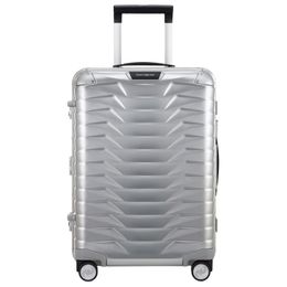 Hartschalen-Trolley Samsonite "PROXIS ALU, verschiedene Gr&ouml;&szlig;en", Damen, Gr. B/H/T: 40cm x 55cm x 23cm 40 l, silber (aluminium), Aluminium, unifarben, Koffer Hartschalen-Trolley, Hartschalen-Koffer, Reisekoffer, Koffer, TSA-Zahlenschloss
