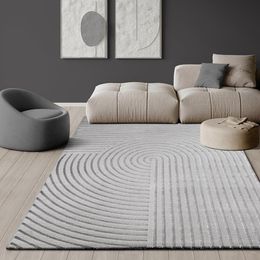 Teppich the carpet "Knight", grau, B:80cm H:12mm L:300cm, Polyester, Teppiche, Teppich, moderner Wohnzimmer Teppich elegant gl&auml;nzender Flor