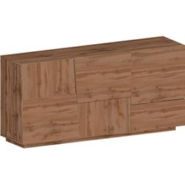 Sideboard Home Affaire "Pongo", braun (oak wotan), B:180cm H:86cm T:44,2cm, Holzwerkstoff, Sideboards, Sideboard