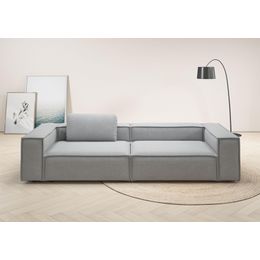 3-Sitzer Home Affaire "Watertown moderner 3-Sitzer", grau (light, grau), B:306cm H:68cm T:118cm, 100% Polyester, Sofas, 3-Sitzer, extra breites Sofa mit in eleganten Bez&uuml;gen & gro&szlig;z&uuml;giger Sitzfl&auml;che