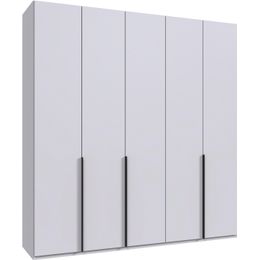 Kleiderschrank wimex "Mugano,in 5 Breiten,2 H&ouml;hen,2 Tiefen, viele Farben, Made in Germany", wei&szlig;, griffe schwarz, B:225cm H:236cm T:58cm, Holzwerkstoff, Schr&auml;nke, Kleiderschrank, mit langen Griffen aus Metall, mit oder ohne Spiegel