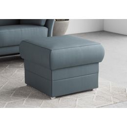 Hocker DOMO collection "Pina, kompakt und bequem", blau (petrol), B:59cm H:46cm T:59cm, 100% Polyester, Hocker, Hocker, Passender Hocker zur Serie