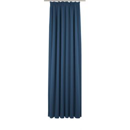 Vorhang WIRTH "Umea" Gr. 4, blau (dunkelblau), B:132cm H:245cm, Jacquard, Polyester, Gardinen, Vorhang