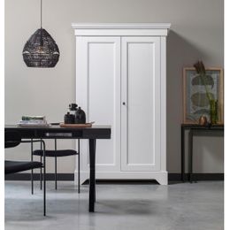 Garderobenschrank Woood "Isabel", wei&szlig;, Holzwerkstoff, Schr&auml;nke, Garderobenschrank, mit 4 Fachb&ouml;den, H 191 cm x B 118 cm