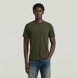 G-Star Raw T-Shirt G-STAR "Slim Base", Herren, Gr. M, asfalt, Jersey, Obermaterial: 95% Baumwolle, 5% Elasthan, unifarben, slim fit h&uuml;ftbedeckend, Rundhals, Shirts T-Shirt, mit Rundhals, Baumwollmix