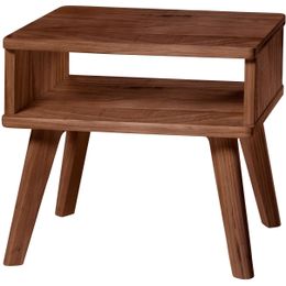 Nachtkonsole Hasena "Stand", braun, B:48cm H:42cm T:38cm, Massivholz, Sideboards, Nachtkonsole