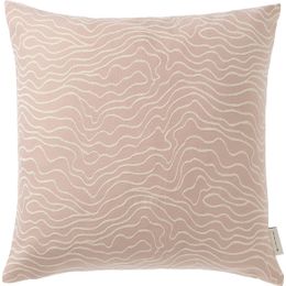 Kissenbez&uuml;ge Tom Tailor HOME "Marbel", rosa (nude, altrosa), B:45cm L:45cm, Baumwolle, Obermaterial: 90% Baumwolle, 10% Polyester, Kissenbez&uuml;ge, Kissenbez&uuml;ge, mit zeitlosem Printmotiv