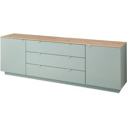 TV-Schrank Innostyle "Core, TV Sideboard Stellma&szlig; B/H/T 240x77x44 cm", gr&uuml;n, B:240cm H:77cm T:44cm, FSC-zertifizierter Holzwerkstoff, Schr&auml;nke, TV-Schrank, TV Sideboard mit 2 Holzt&uuml;ren und 3 Schubk&auml;sten mit Doppelzarge