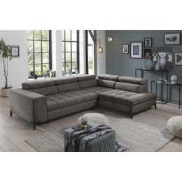 Ecksofa exxpo - SOFA FASHION "Bocco, hochwertige Verarbeitung, toller Sitzkomfort, bequem, L-Form", bunt (melange), B:276cm H:75cm T:203cm, 100% PES, Sofas, Ecksofa, wahlweise mit Bettfunktion u. Bettkasten, inkl. Kopfteilverstellung