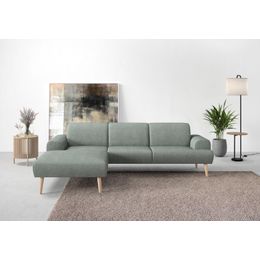 Ecksofa Home Affaire "Swift Scandic Design, Federkern f&uuml;r hohen Sitzkomfort, L-Form", gr&uuml;n (mint), B:292cm H:83cm T:176cm, 100% Polyester, Sofas, Ecksofa, Federkern-Polsterung, B/T/H: 292/83/176 cm