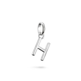 Charm Buchstabe Thomas Sabo "Charm Alphabet/Buchstabe - Connect", silber (silberfarben), Charms, Damen, H, Silber 925 (recycelt), Charm Buchstabe