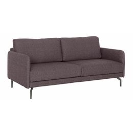 3-Sitzer "CR.450, Designsofa, edles Sofa, Loungesofa, Ledersofa, klares Design", lila (purpurviolett, steingrau 044, 69), B:190cm H:85cm T:95cm, NaturLEDER OSKAR (echtes Rindsleder);Chenille COCO (72% Polyester 15% Baumwolle 13% Polyacryl), CREATION BY ROLF BENZ, Sofas, 3-Sitzer, Armlehne sehr schmal, Breite 190 cm, Alugussfu&szlig; Umbragrau