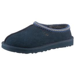 UGG Australia Hausschuh UGG "Unisex TASMAN II", M&auml;dchen, Gr. 9 (42), deep ocean, Veloursleder, ethno, Schuhe Hausschuh, Clog, Mule, Pantoffel mit besticktem UGG Logo