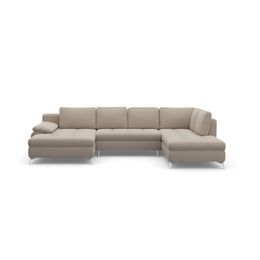 Sit & More Wohnlandschaft SIT & MORE "Latigo U-Form", beige, B:326cm T:201cm, Sofas, Wohnlandschaft, mit Recamiere, wahlweise mit Bettfunktion und Bettkasten