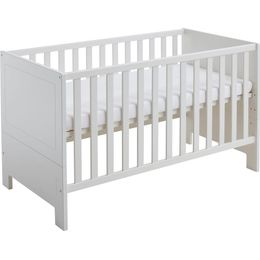 Babybett Arthur Berndt "Thilo", wei&szlig;, B:78cm H:86cm L:143cm, Holzwerkstoff, MDF, Massivholz, Babybetten, Babybett, Made in Germany