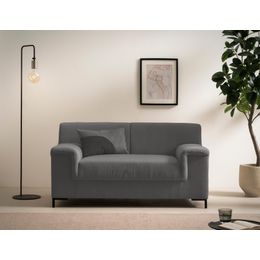 1,5-Sitzer Home Affaire "Jamie 2 B/T/H: 144/81/76 cm, auch in Cord", grau, B:144cm H:76cm T:81cm, 100% Polyester, Sofas, 1 5-Sitzer, zeitlos, modern, mit komfortablem Federkern