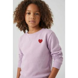 Sweatshirt name it "NMFVIMA LS SWEAT BRU NOOS", M&auml;dchen, Gr. 98, winsome orchid, angeraute Sweatware, Obermaterial: 60% Baumwolle, 40% Polyester, unifarben, Basic normal, Rundhals, Rippb&uuml;ndchen, Sweatshirts Sweatshirt