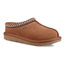 UGG Australia Hausschuh UGG "K TASMAN II", M&auml;dchen, Gr. 2 (33,5), braun (chestnut), Textil, Veloursleder, ethno, Schuhe Hausschuh, Plateau Clog, Mule, Pantoffel mit Lammwolle