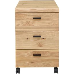 Rollcontainer Innostyle "Rollcontainer Glenn, 45 x 66 x 55 cm (B/H/T)", altesch, old artisan oak, B:45cm H:66cm T:55cm, Holzwerkstoff, Kunststoff, Massivholz, Rollwagen, Rollcontainer, inkl. Filzeinlage, 4 Rollen(2 mit Bremsen) oder Sockel, SK Soft-Close