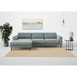 Ecksofa Trendmanufaktur "Lumber Jack, elegantes Designsofa, zeitlos modern, hoher Sitzkomfort", blau (aqua glas), B:280cm H:85cm T:167cm, 88% Polyester, 12% Nylon, Sofas, Ecksofa, wahlweise mit Bettfunktion u. Bettkasten, L-Form
