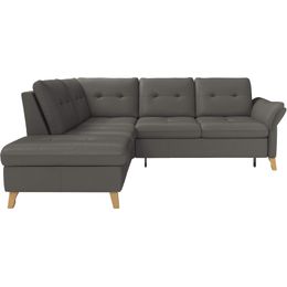 Sit & More Ecksofa SIT & MORE "G&ouml;teborg", braun (mocca), B:250cm H:90cm T:226cm, Sofas, Ecksofa, inkl. Sitztiefenverstellung, wahlweise mit Bettfunktion & Bettkasten