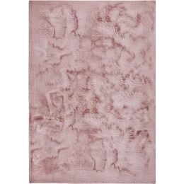 Fellteppich Dekowe "Roger", rosa (ros&eacute;), B:160cm H:20mm L:230cm, Kunstfaser, Teppiche, Fellteppich, Kunstfell, Kaninchenfell-Haptik, weich - ein echter Kuschelteppich