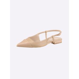Ballerina Heine, Damen, Gr. 38, nude, Synthetik, Schuhe Ballerina