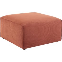Polsterhocker OTTO HOME "N&ouml;re", orange (terra), B:80cm H:46cm T:80cm, 92% Polyester, 8% Polyamid, Hocker, Polsterhocker, Modul - zum Zusammenstellen; in vielen Bezugsqualit&auml;ten und Farben