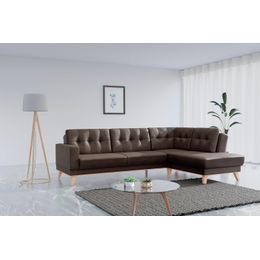 Sit & More Ecksofa SIT & MORE "Lavida L-Form", grau (anthrazit), B:298cm H:90cm T:198cm, 100% PES, Sofas, Ecksofa, wahlweise mit Kippfunktion und Bettkasten