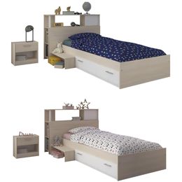 Jugendzimmer-Set Parisot "Parisot Kinderimmer Charly 17", wei&szlig; (109, akazie, 23, wei&szlig;), B:121cm H:67cm, Holzwerkstoff, Schlafzimmerm&ouml;bel-Sets, Jugendzimmer-Set