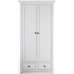 Garderobenschrank Home Affaire, wei&szlig;, B:105cm H:207cm T:45cm, Schr&auml;nke, Garderobenschrank, H&ouml;he ca. 206 cm