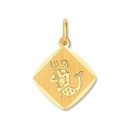 Sternzeichenanh&auml;nger ONE ELEMENT "Wassermann Sternzeichen Anh&auml;nger aus 333 Gelbgold", gold, Schmuckanh&auml;nger, Damen, Wassermann, Gelbgold 333, Sternzeichenanh&auml;nger, Astro